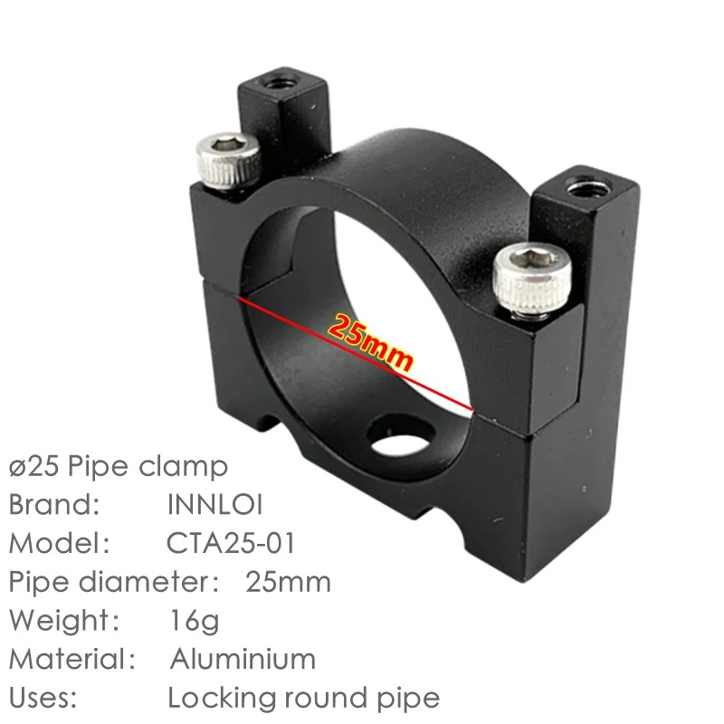 DIY CNC 25mm pipe tube clamp Motor Mount Fixture Clip Holder Aluminum ...