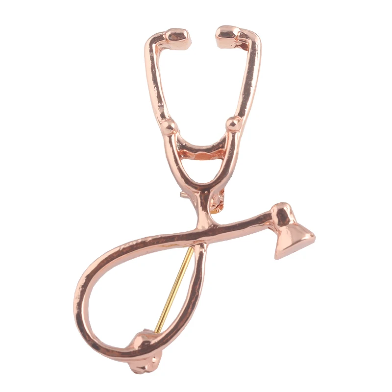 Gold Silver Stethoscope Brooch Pins Nurse Jewelry Medical Jewelry ...