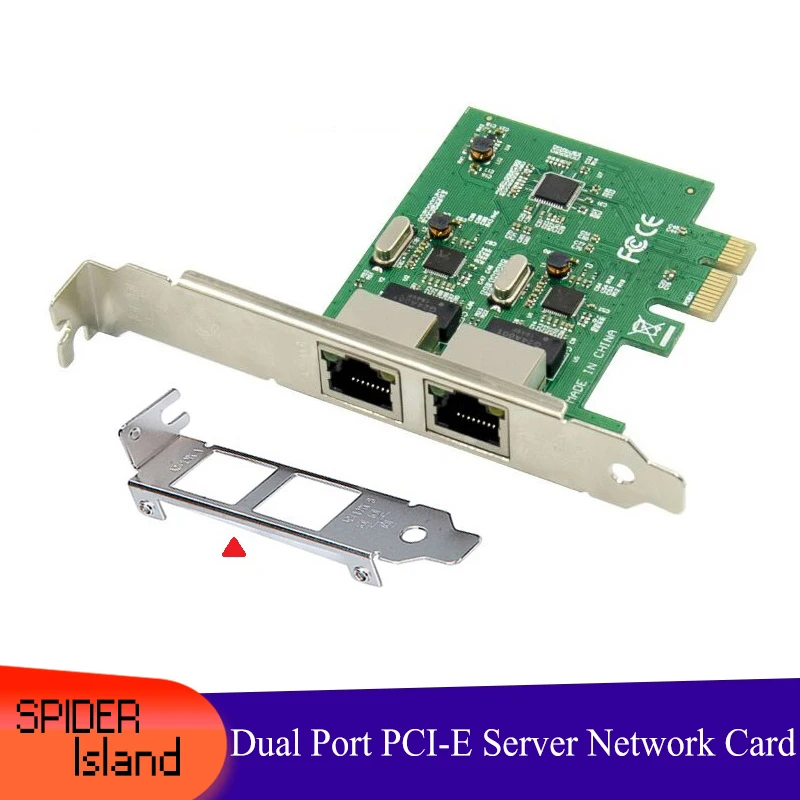 PCIe Rj45 DUAL PORT Dual Port PCI E X1 Gigabit Ethernet การ์ดเชื่อมต่อ ...