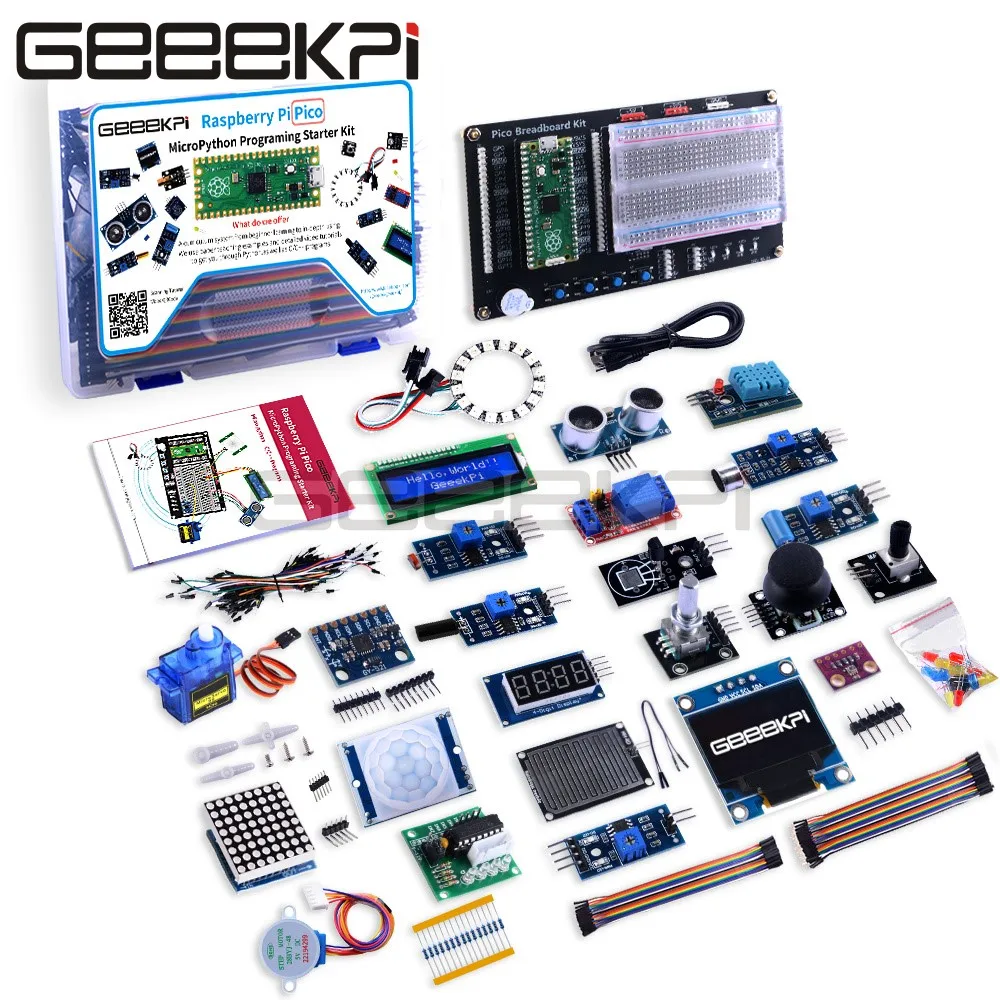 Raspberry-Pi-Pico-Kit-USB-Cable-Jumper-Wire-Tilt-Switch-OLED-Display ...