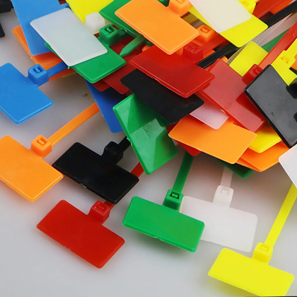 4*150mm color nylon label cable tie self locking Nylon outer label tag ...