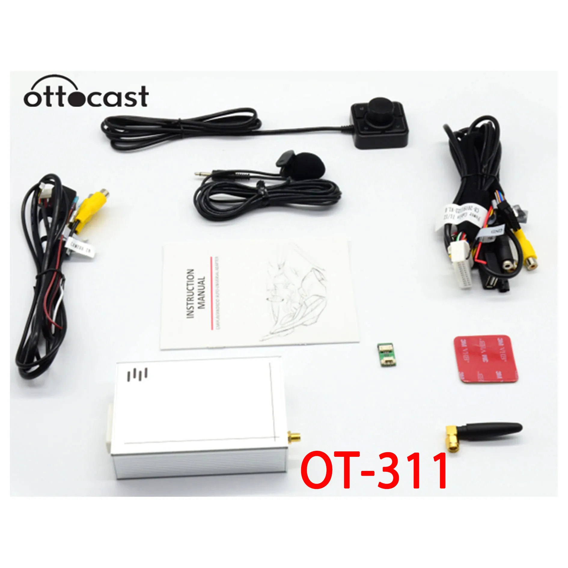 OTTOCAST OT-311 Universal Wireless CarPlay + Android Auto + สาย Mirrorlink + 2อินพุตวิดีโอ + การ ...