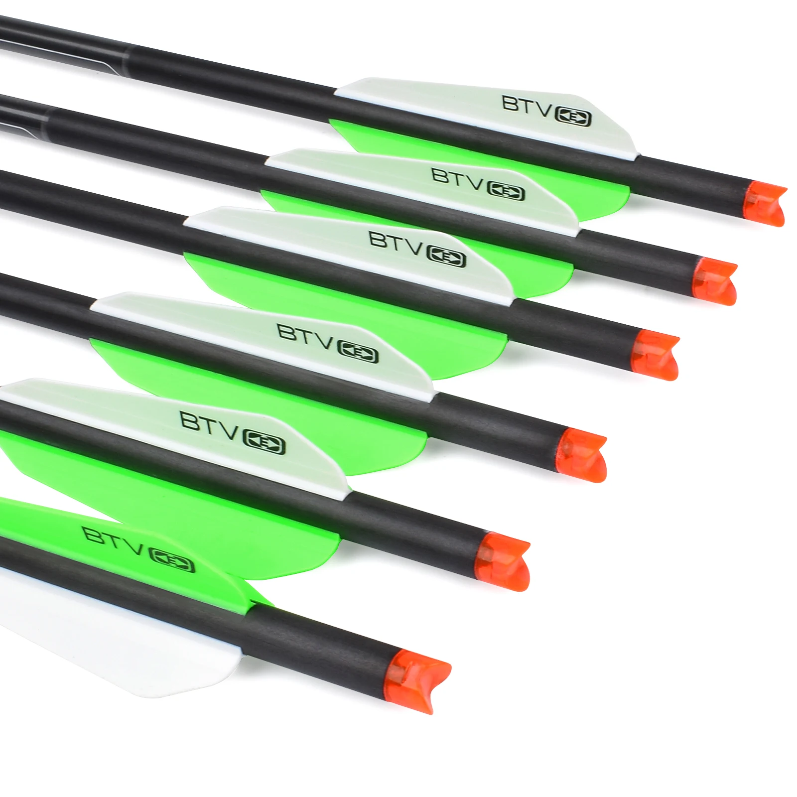 20-Carbon-Crossbow-Bolt-BTV-Vane-OD8-8-Arrows-100-Grain-Point-Moon ...