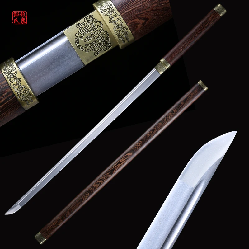 Espada japonesa real katana 1060 dureza de aço carbono tang completo ...