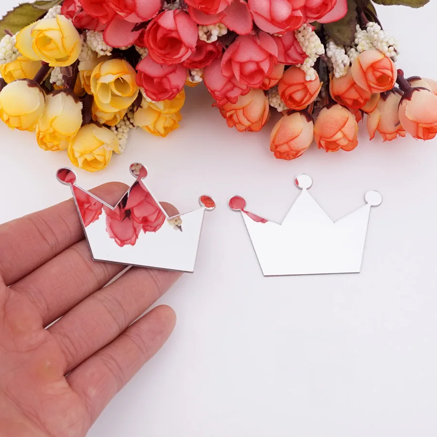 50pcs-Acrylic-Small-Crown-Stickers-3D-DIY-Mirror-Decoration-Children-s ...