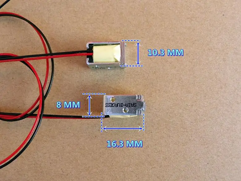 DC 5V~6V Mini DC Solenoid Electromagnet Self-holding Suction Type Micro ...