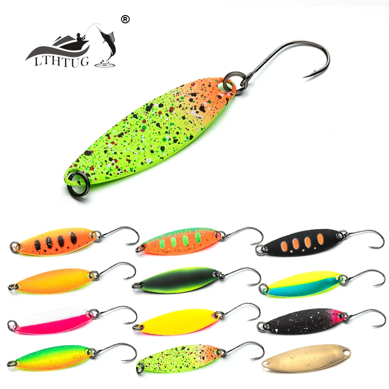 LTHTUG Pesca Copper Spoon Bait 2g 33mm Metal Fishing Lure With Single ...