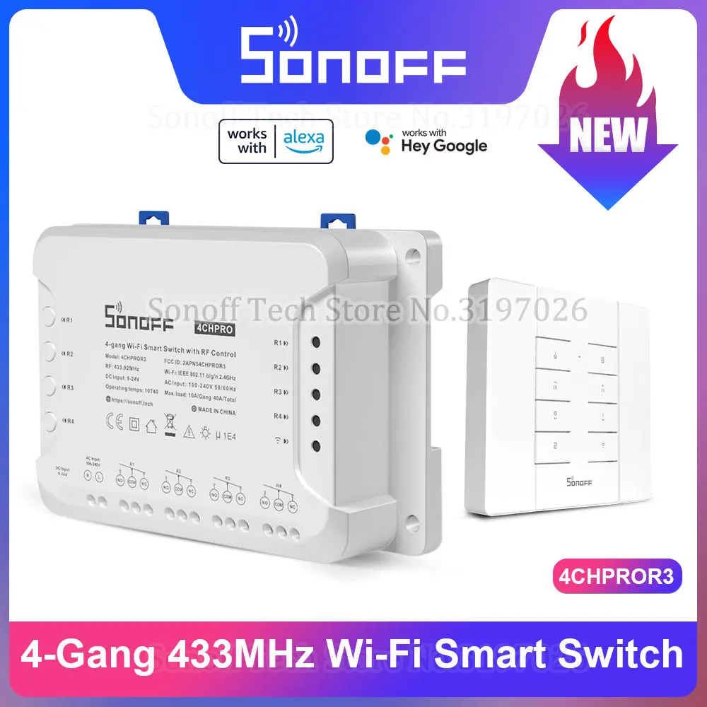 Sonoff-4CH-PRO-R3-4-Gang-433Mhz-RF-Smart-Switch-Interlock-Self-Locking ...