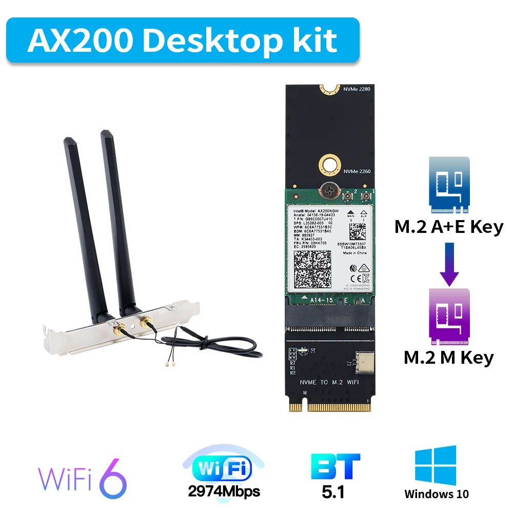 Wifi Bluetooth Adapter Ax210 | M.2 Bluetooth Wifi Card | 2 Wifi ...