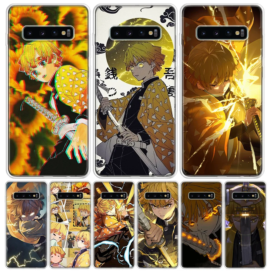 Demon Slayer Agatsuma Zenitsu funda de teléfono de silicona para ...