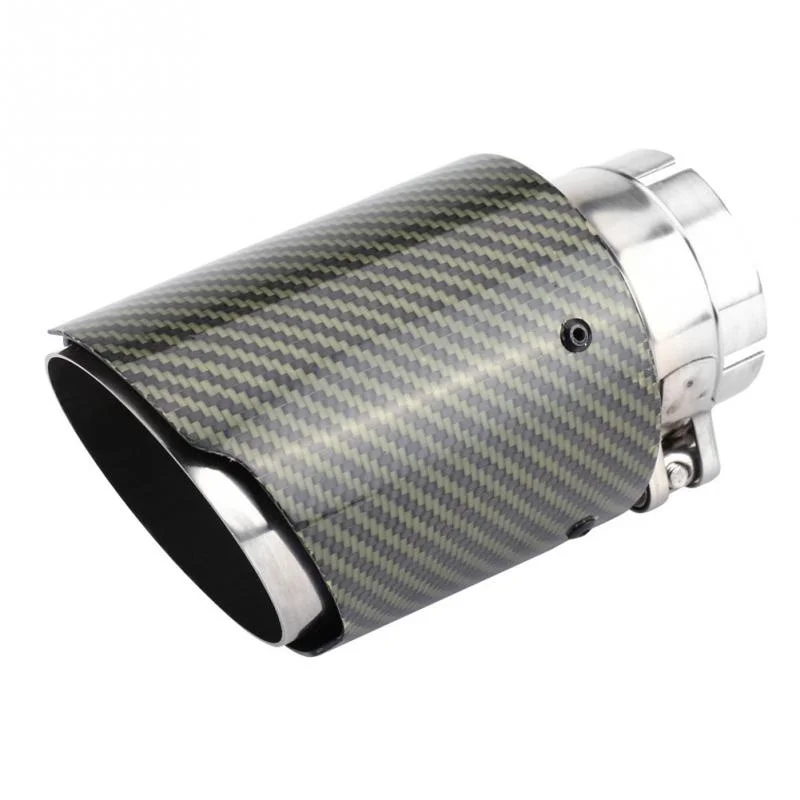 Green Carbon Fiber Style Stainless Steel Exhaust Muffler Pipe Rear ...