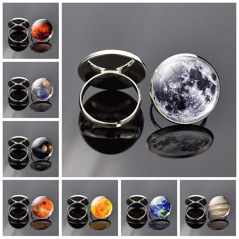Ring Jewelry Solar System | Glass Planetary Star Ring | Galaxy Universe ...