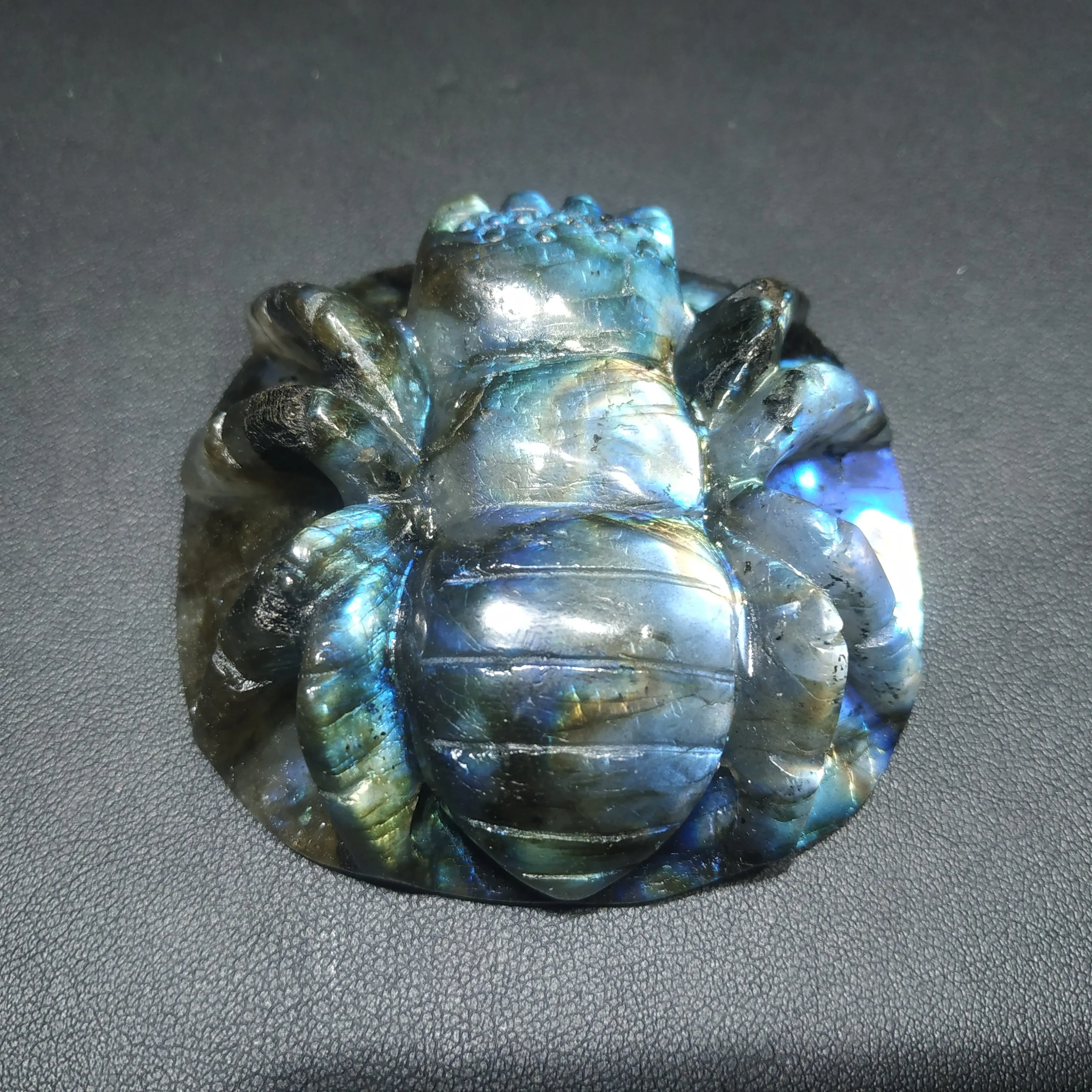 Natural crystal carvings labradorite spider high reflesh crystal quartz ...