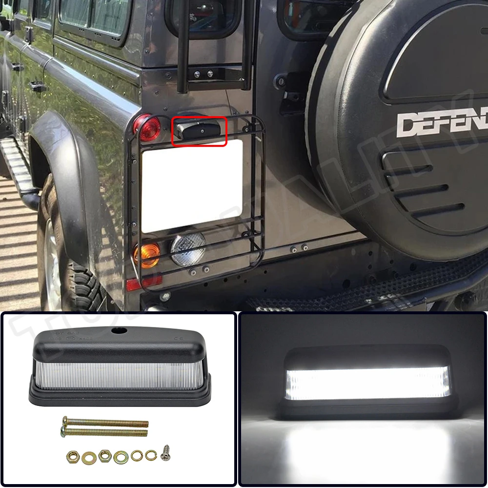 Led Number License Plate Light Lamps For Land Rover Defender 90 110 130 ...