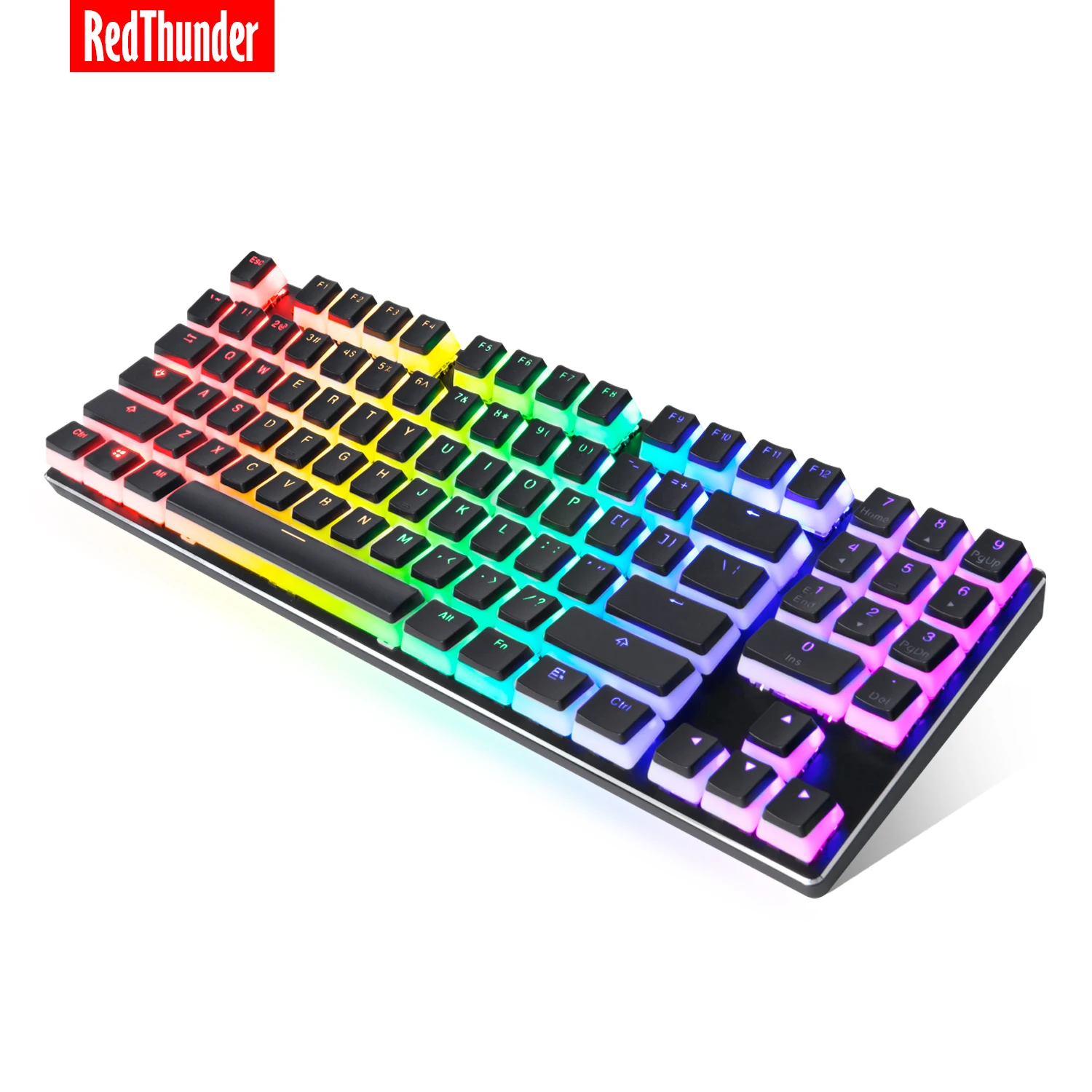 RedThunder Teclado mecánico con teclas PBT Pudding, 89 teclas con ...