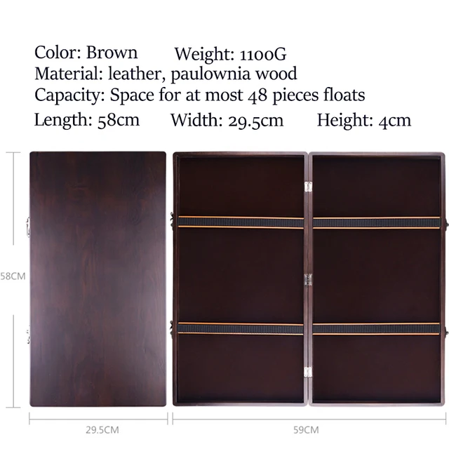 1 Piece Fishing Floats Sample Display Box Paulownia Wood Water ...