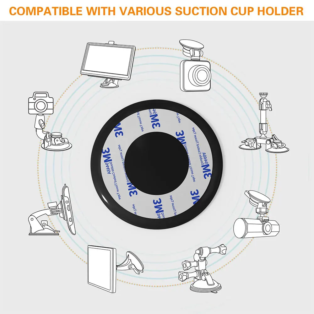 Dashboard Pad Mounting Disk for Suction Cup Sticky Adhesive Disc ...