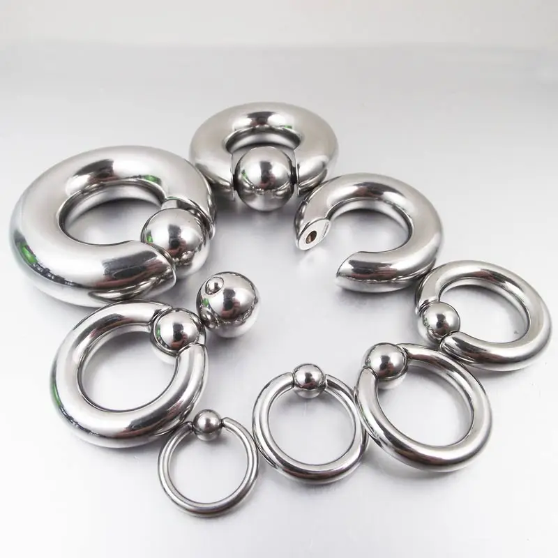 1 Piece Big Size Stainless Steel Captive Bead Hoop PA Ring Navel Button ...