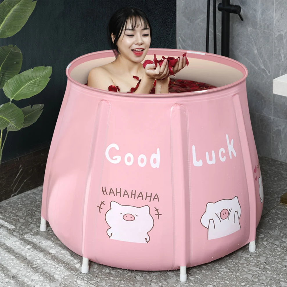 Foldable Adult Bath Tub Full Body Bathtub Nylon Cloth Baby Swimming ...