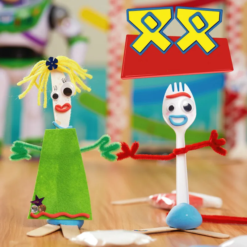 14cm Diy Forky Buzz Lightyear Toy Story 4 Cartoon Woody Jessie Action ...