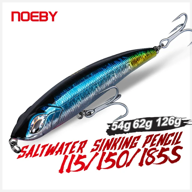 Noeby-ペンシルフィッシングルアー 65mm可変シンキングベイト 13.5g 8cm 20.5g 3dアイnbl9107