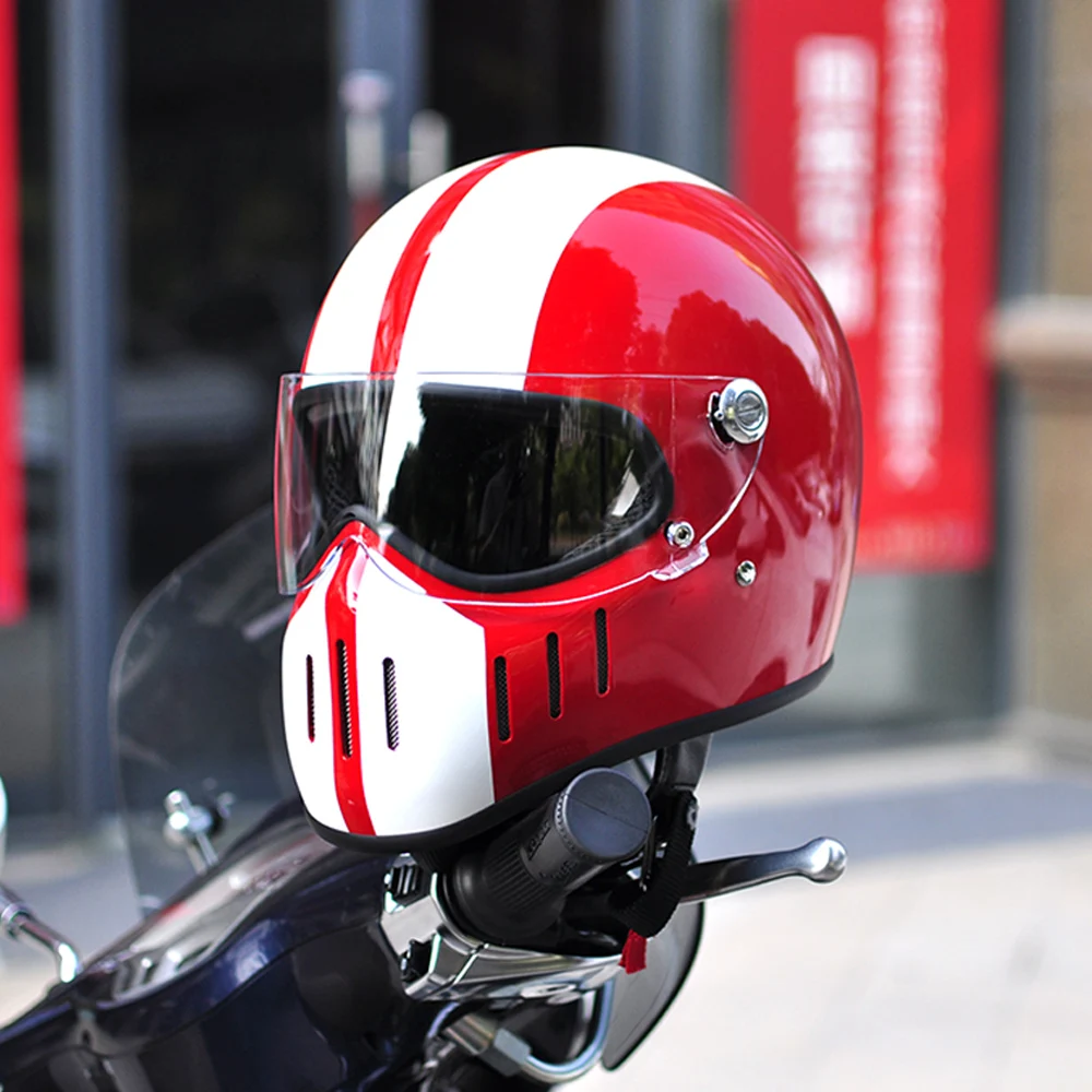 Thompson Helm Sepeda Motor Sepeda Motor Naik Helm Full Face Vintage ...