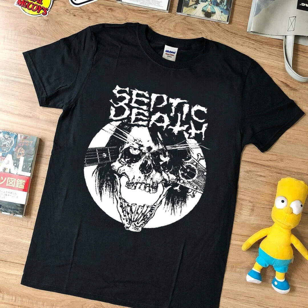 Septic Death t shirt vintage rare faded black punk top reprint limmited ...