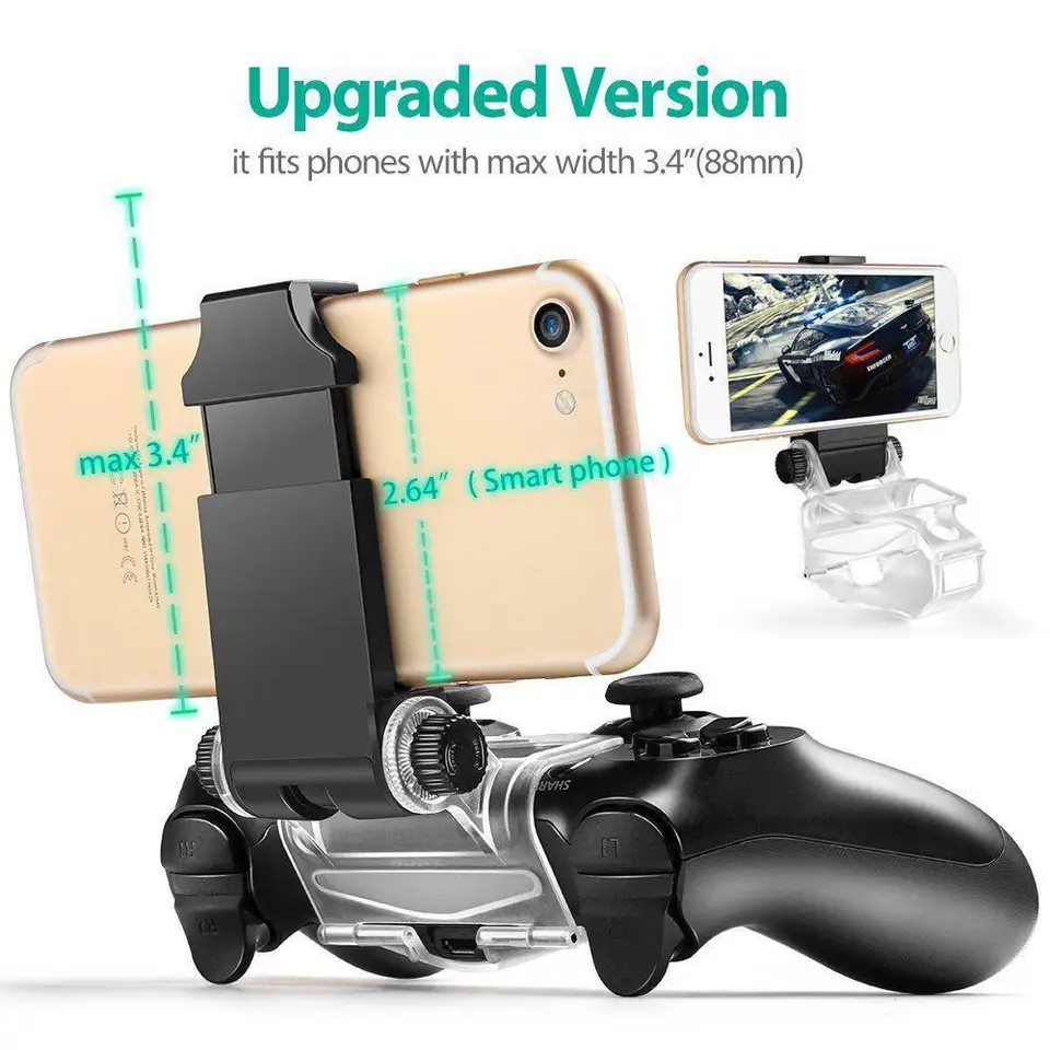 Dualshock 4 Iphone Gaming Clip TNP PS4 Controller Phone Clip ...