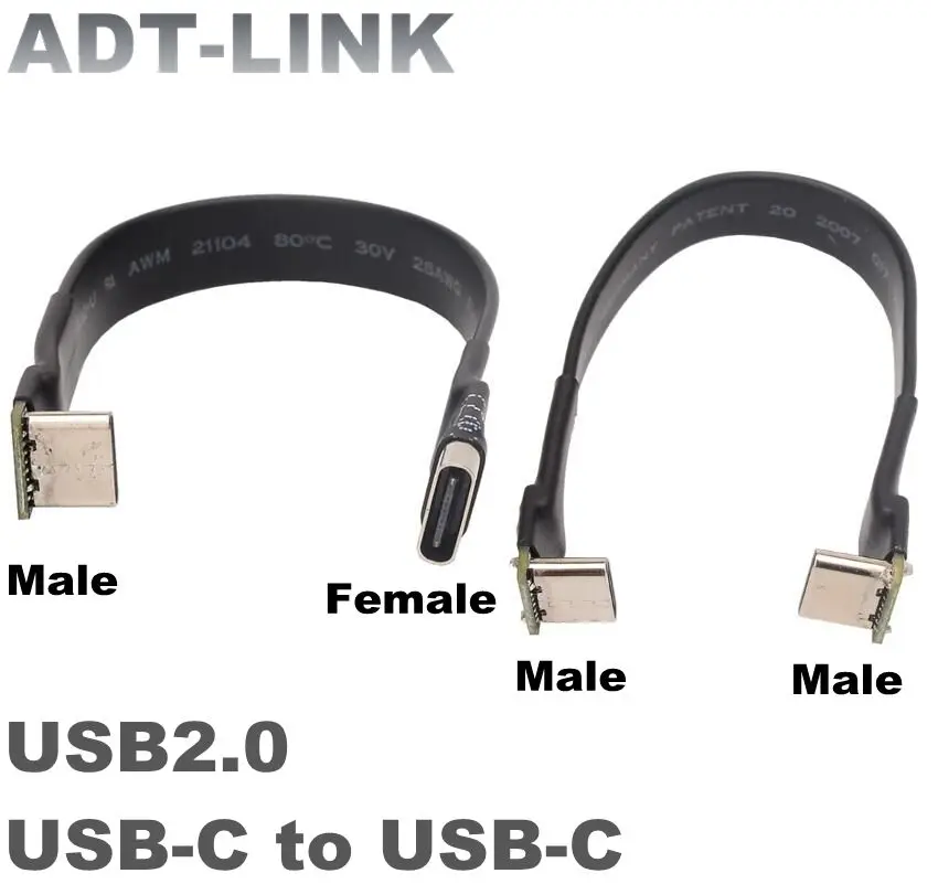 USB2-0-Type-C-Ribbon-Flat-Cable-EMI-Shield-Extension-FPC-Cable-USB-2-0 ...