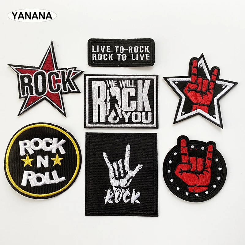 Rock-music-icon-Patch-Badges-Embroidered-Applique-Sewing-Iron-On-Badge ...