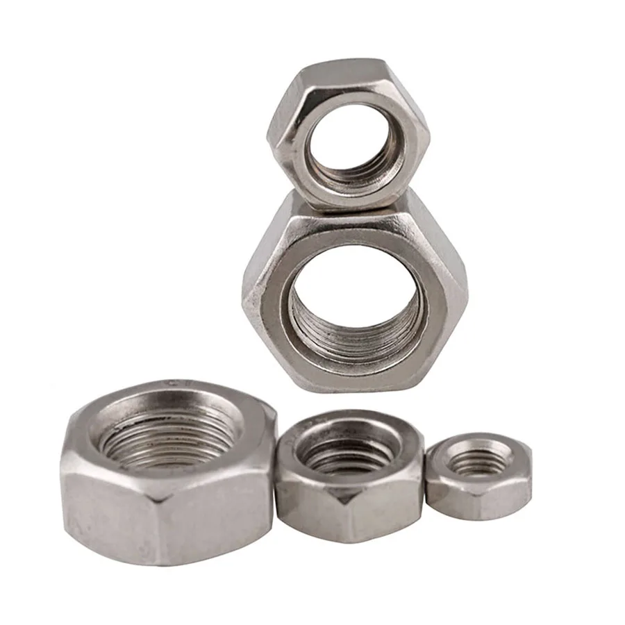 Tuerca hexagonal de acero inoxidable DIN934 304, rosca de paso fino, M6 ...