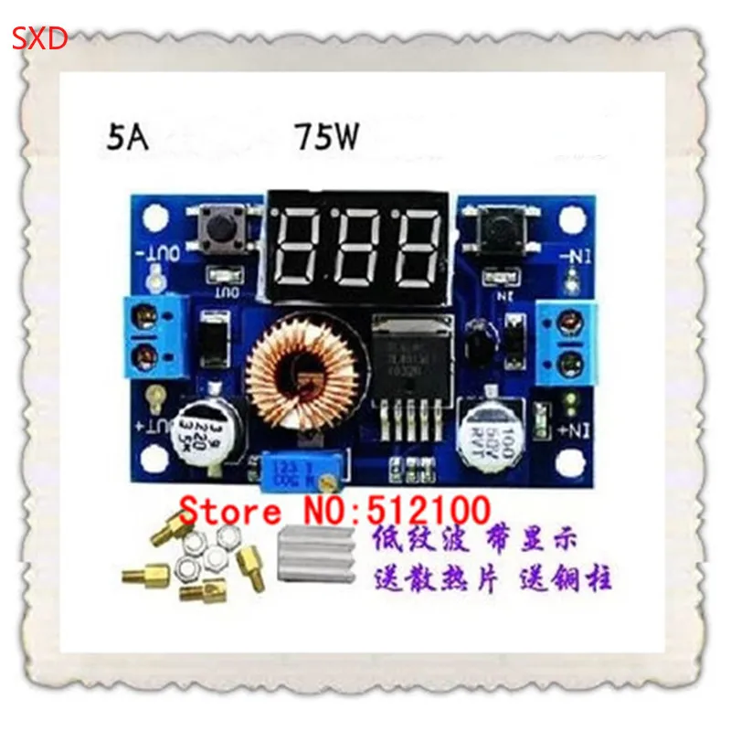 Convertidor de DC DC XL4015 5A 75W, módulo reductor ajustable de 4,0 38V a 1,25 V 36V, fuente de ...