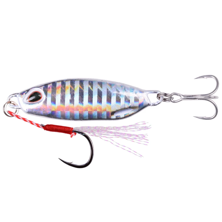 LEURRE DE PECHE,C-2 hooks-20g--leurre métallique rigide à gabarit lent ...