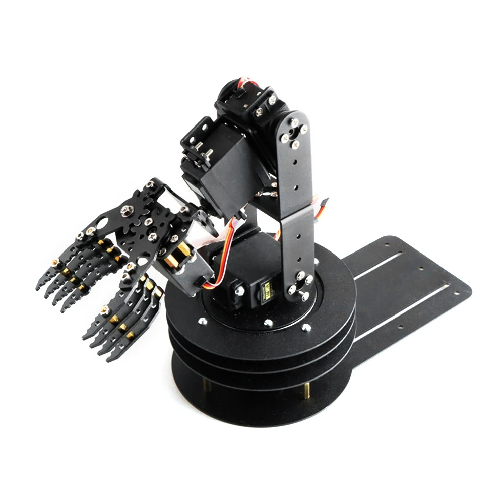 5DOF Robotic Arm DIY Mechanical Arm Kit with 360 Degree Rotatable Holder Base Compatible with ...