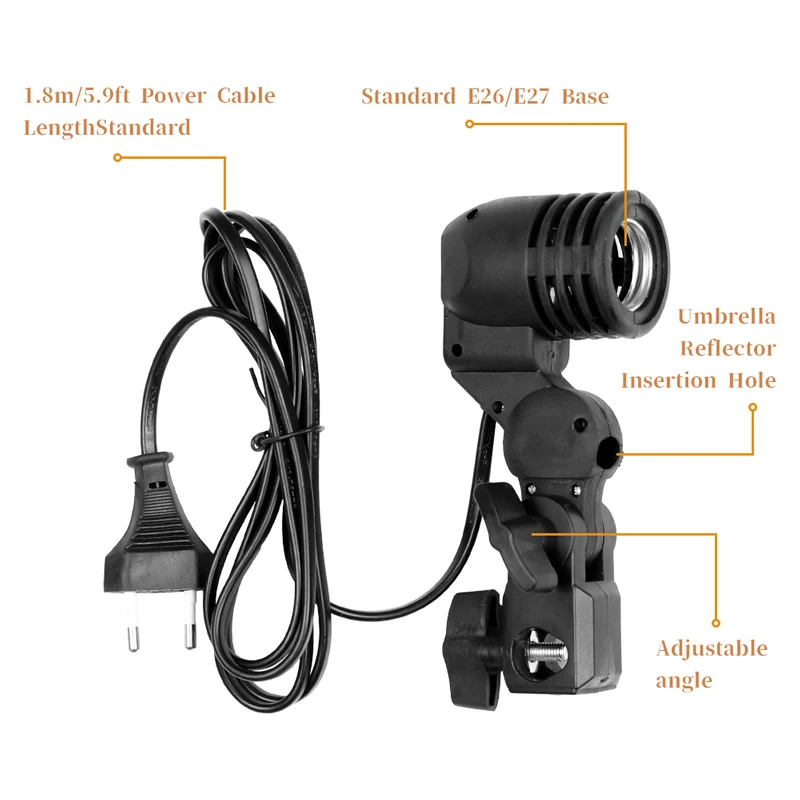 1-8m-E27-Cable-Cord-Light-Bulb-Stand-Photography-Light-Lamp-Holder-AC ...
