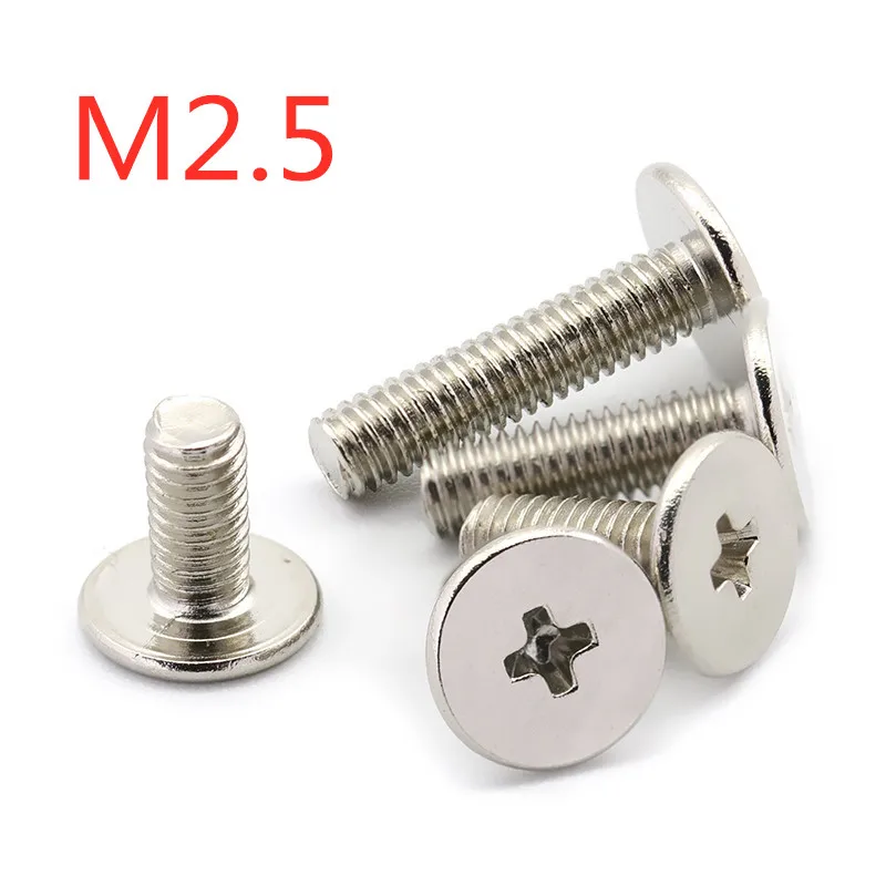 M2.5*2/2.5/3/3.5/4/5/6/8/10/12 Flat thin head phillips machine screw ...