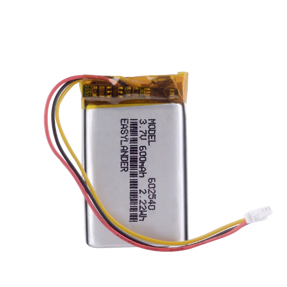602540 Easylander 3.7V 600mAh Rechargeable li Polymer Battery For MIO ...