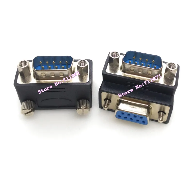 9P DB9 RS232 Male Female Adapter 90 degrees Right Angle 9Pin rs232 Db9 ...