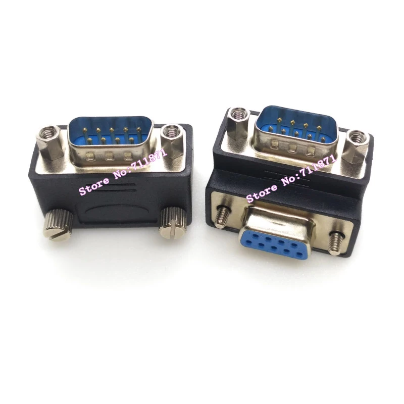 9P DB9 RS232 Male Female Adapter 90 degrees Right Angle 9Pin rs232 Db9 ...