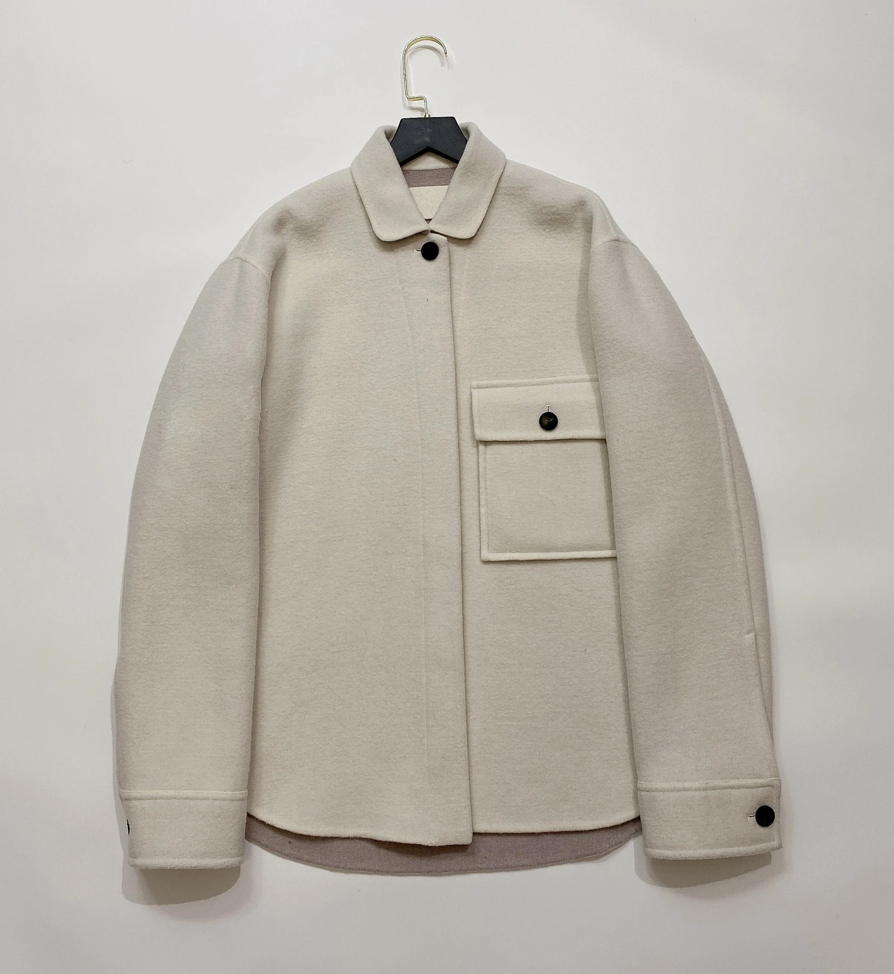 New Falling Shoulder Loose Casual Wool Girls' Jacket|Wool & Blends ...