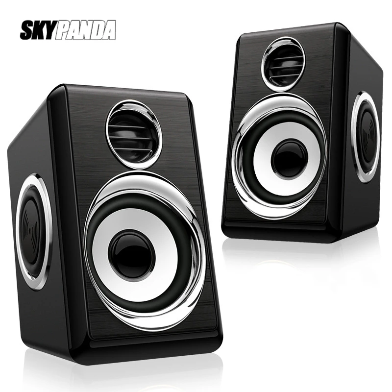 1 Pair Usb+aux Wired Computer Speakers Bass Reinforcement 4 Diaphragm ...