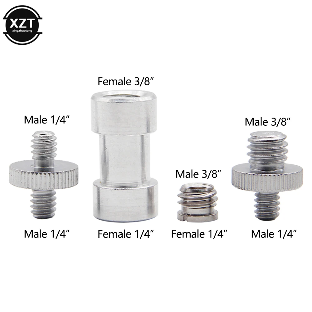 4pcs Durable Male To Female Screw Adapter 1/4" 3/8" Mount Set Thread ...