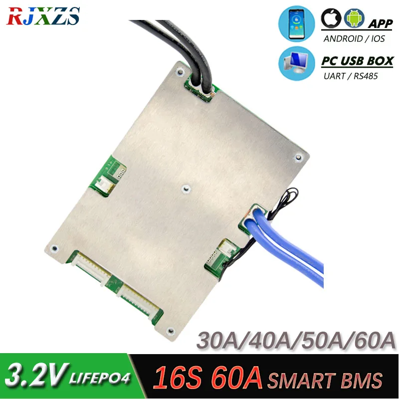 16S-50A-LiFePO4-BMS-PCM-PCB-Battery-Protection-Board-For-16-cells-18650 ...