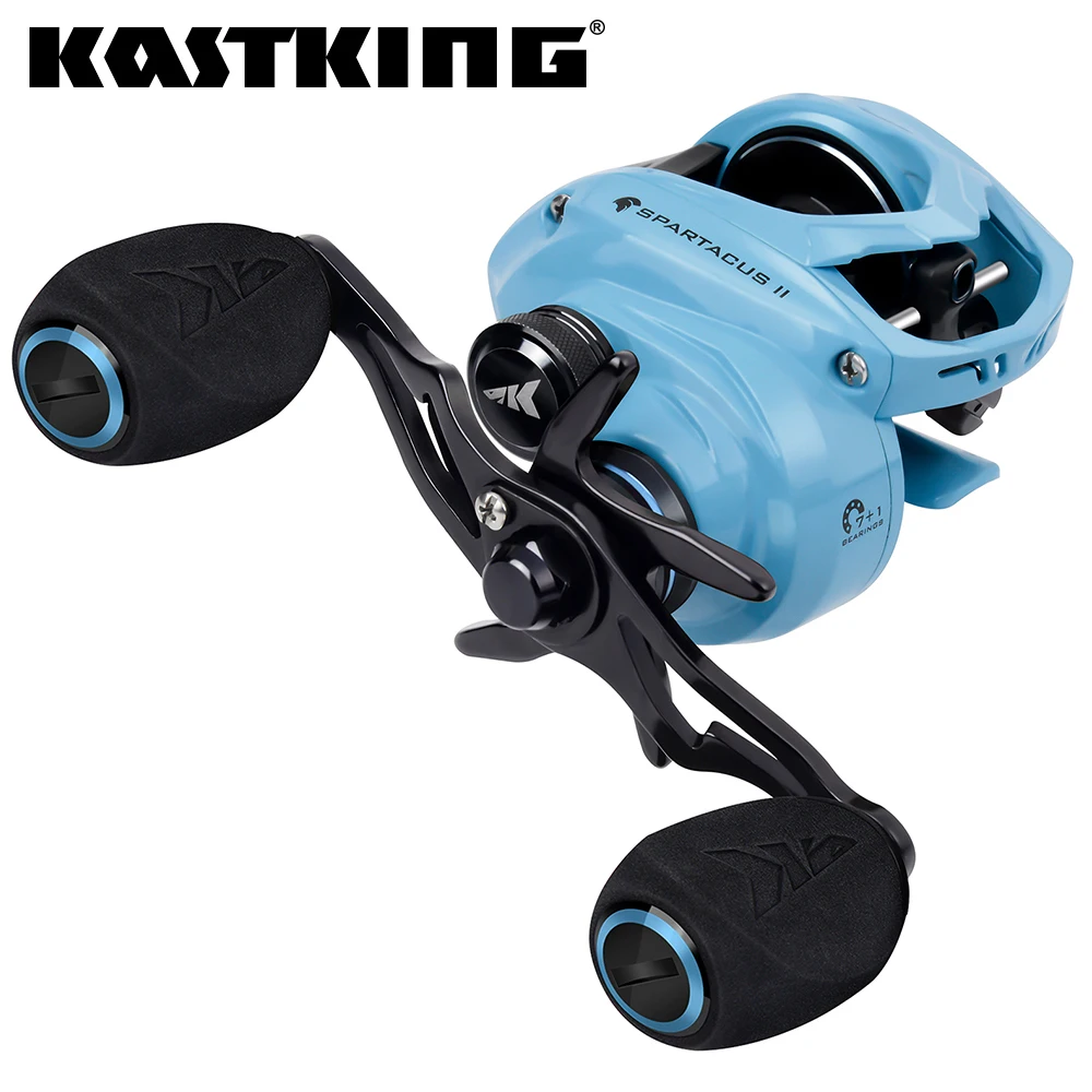 KastKing Spartacus II Blue Color Baitcasting Reel 8KG Max Drag 7+1 Ball Bearings 7.2:1 High ...