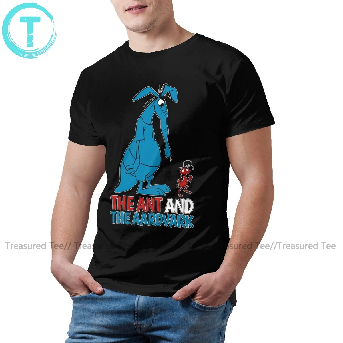 Ant-T-Shirt-Ant-And-Aardvark-T-Shirt-Funny-Printed-Tee-Shirt-Fashion ...