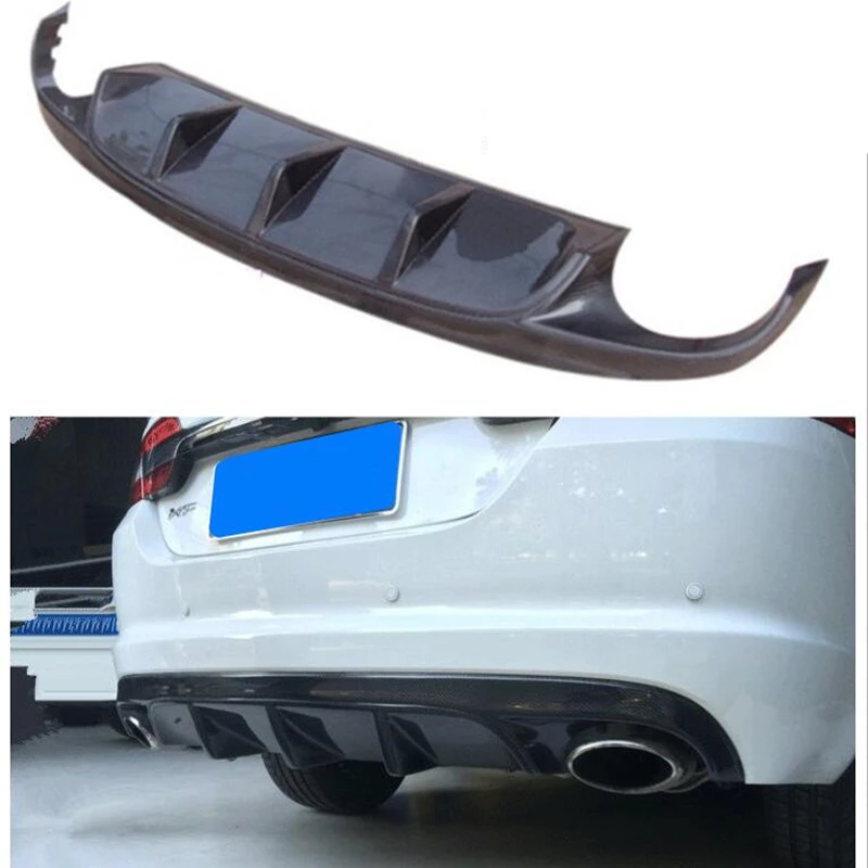 For Jaguar XF XFL 2012 2013 2014 2015 Real Carbon Fiber Rear Diffuser ...