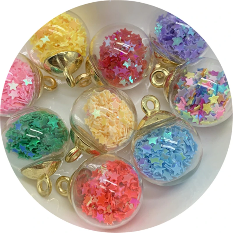 PERLE,16--Mini bouteilles en verre de 16mm, 5 pièces-lot, avec étoiles ...