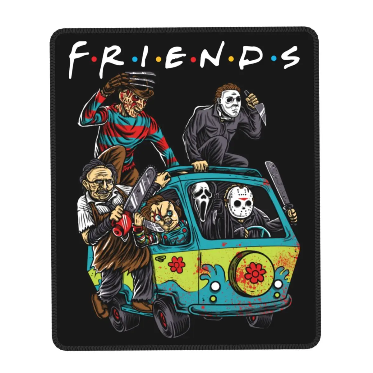Horror Friends TV Show Gaming Mouse Pad Non-Slip Rubber Mousepad Gamer ...