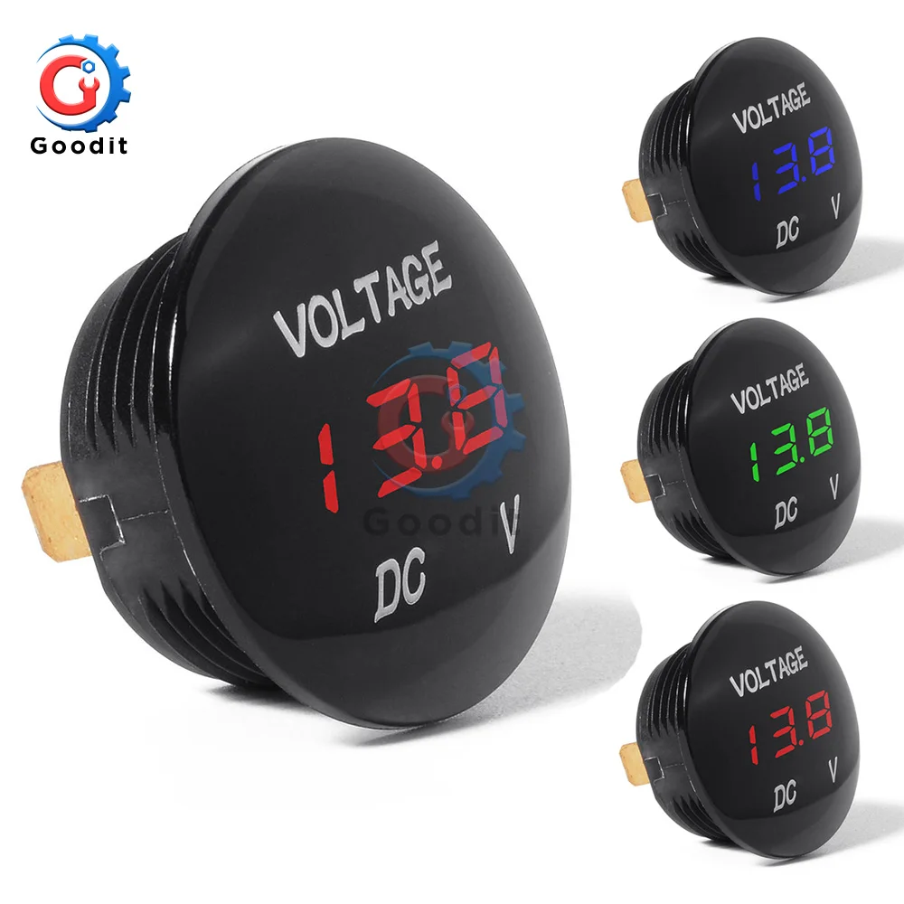 Dc 12v 24v Digital Voltmeter Voltage Meter | 12v Digital Display Volt ...