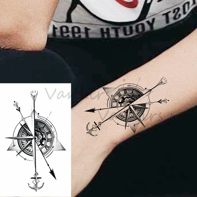 Compass Tattoo Neck